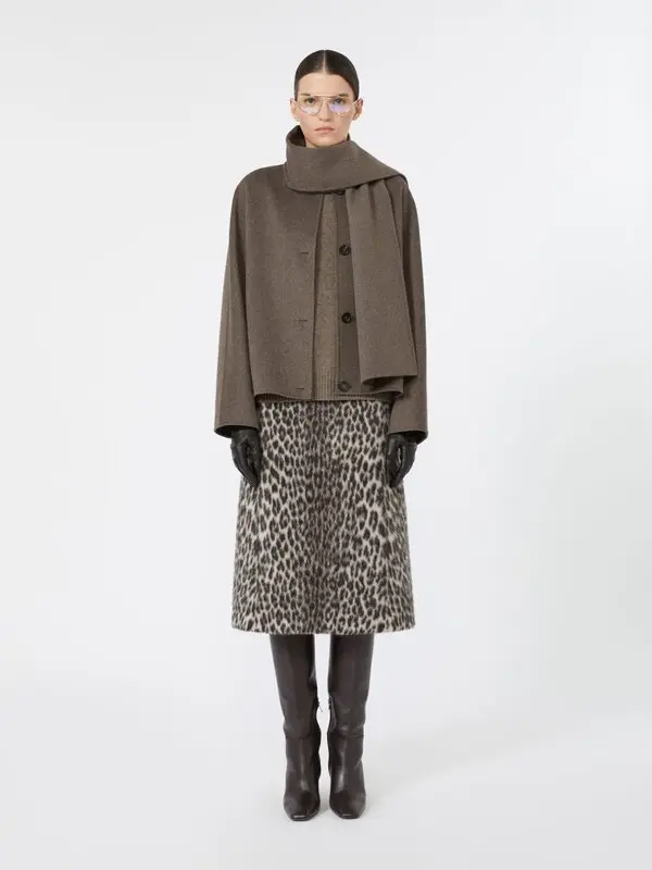 Max Mara Cropped Wool Broadcloth Jacket