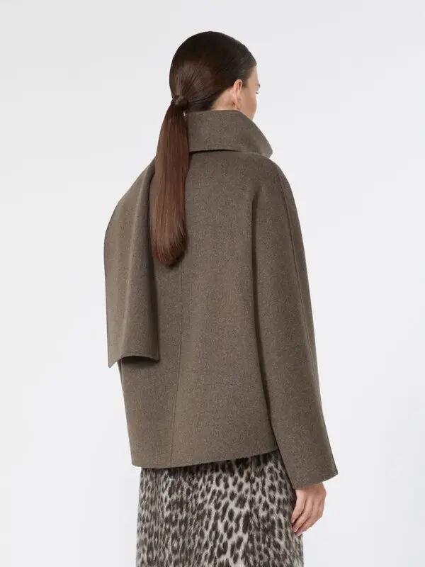 Max Mara Cropped Wool Broadcloth Jacket