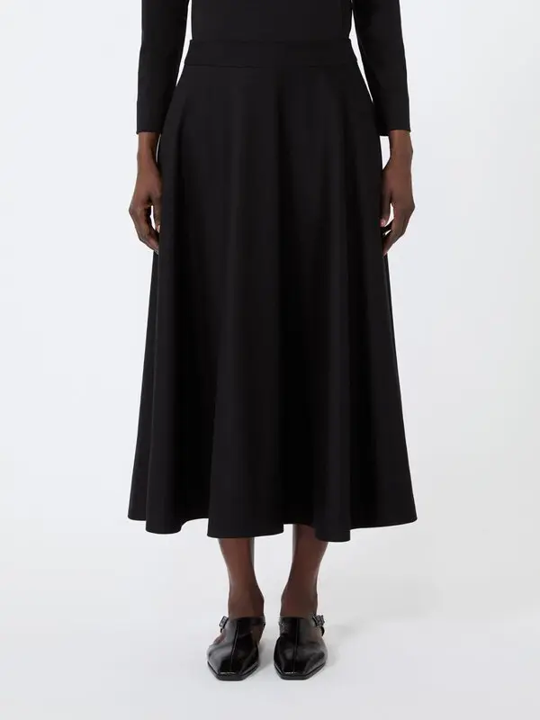 Max Mara Long Wool Flannel Skirt