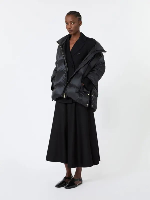 Max Mara Long Wool Flannel Skirt