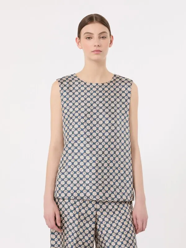 Max Mara Printed Silk Top