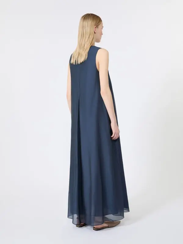 Max Mara Cotton And Silk Voile Flared Dress