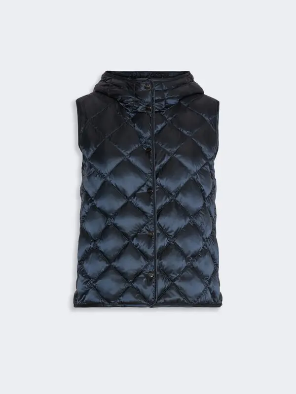 Max Mara Water-repellent Iridescent Canvas Padded Gilet