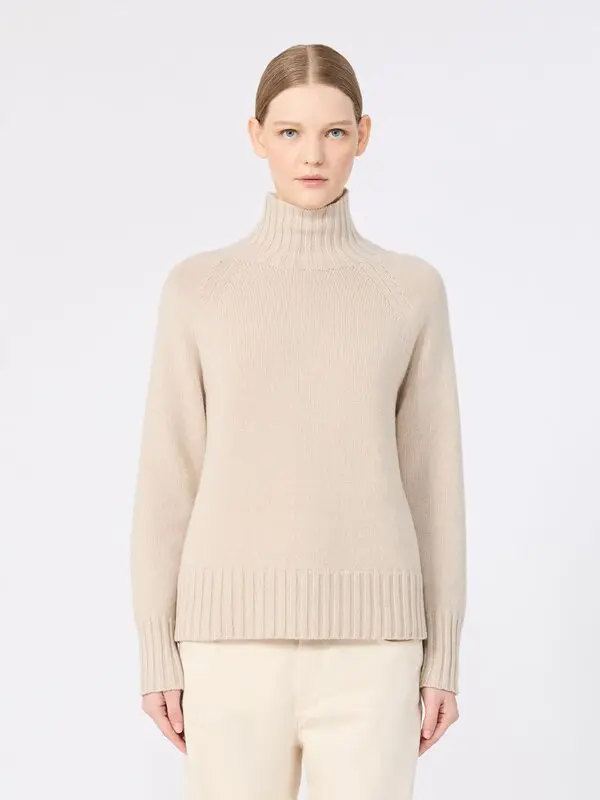 Max Mara Wool And Cashmere Yarn Polo-neck Sweater