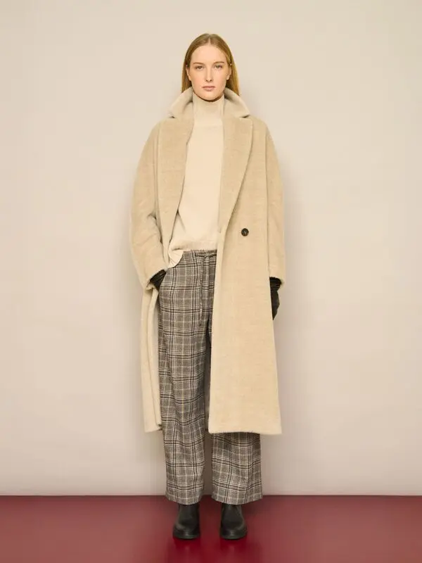 Max Mara Wool & Cashmere Yarn High Neck Sweater - Albino