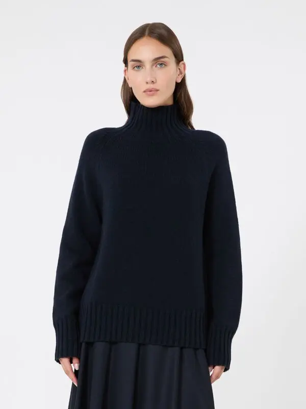 Max Mara Wool And Cashmere Yarn Polo-neck Sweater