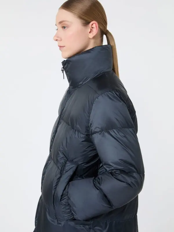 Max Mara Roomy Midi Puffer Jacket In Water-repellent Quilted Fabric - Midnightblue