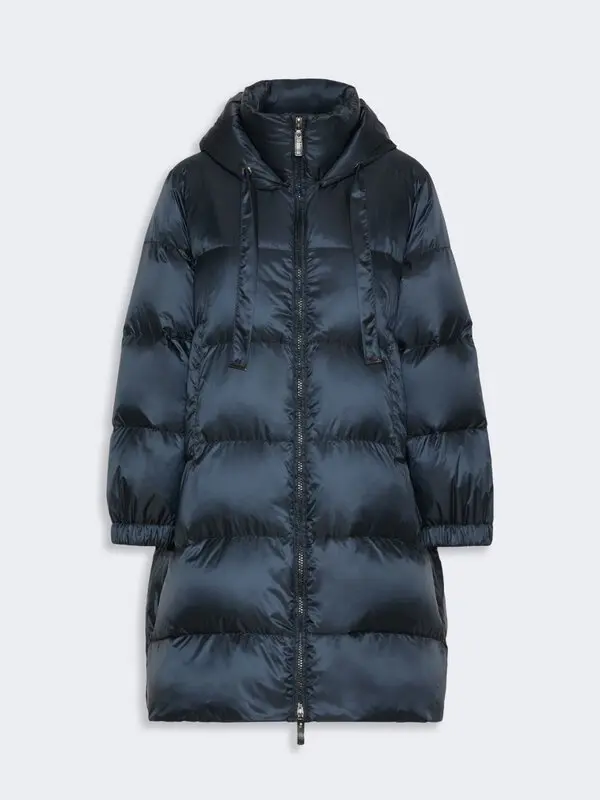 Max Mara Roomy Midi Puffer Jacket In Water-repellent Quilted Fabric - Midnightblue