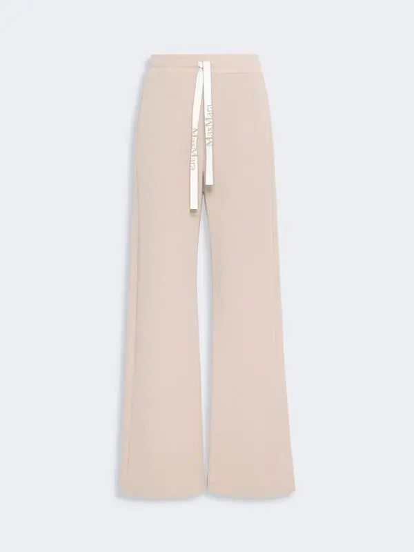 Max Mara Wide Leg Double Cotton Jersey Trousers