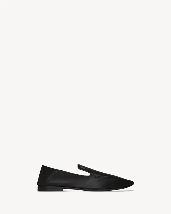 Saint Laurent Alain Slippers In Smooth Leather
