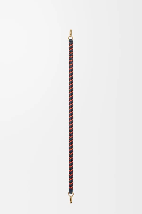 Loewe Woven Leather Strap With Geometric Pattern - Blue/orange