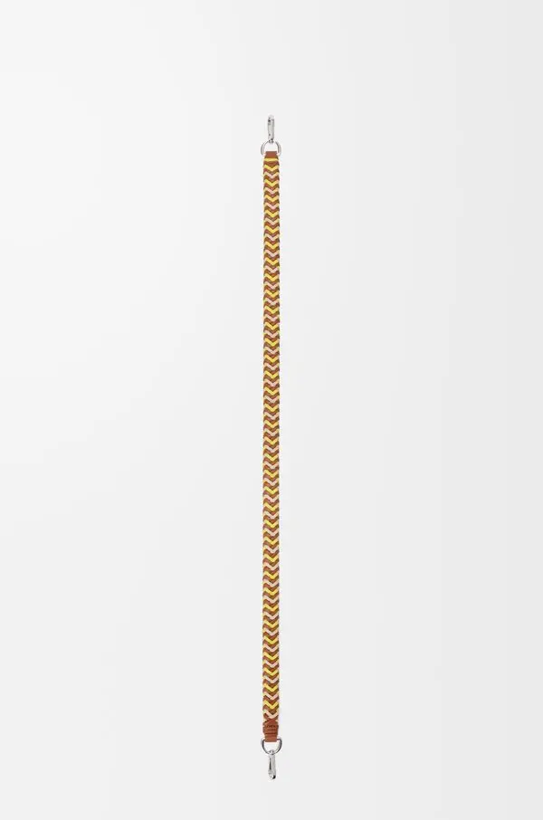 Loewe Woven Strap In Leather - Multicolor/pecan