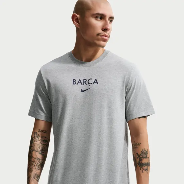 Nike Fc Barcelona Soccer T-shirt - Grey