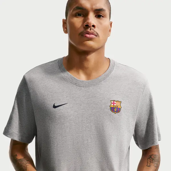 Nike Fc Barcelona Essential Soccer T-shirt - Grey