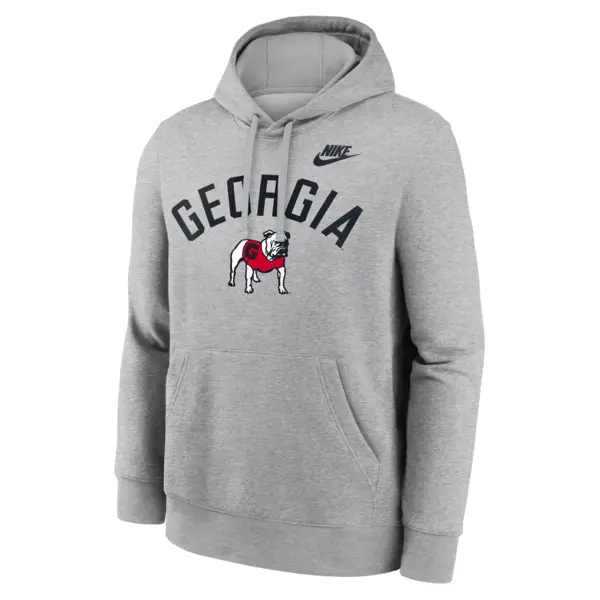 Nike Georgia Legacy Arch Club College Pullover Hoodie - Grey