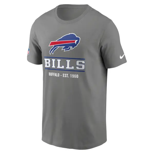 Nike Buffalo Bills Essential Dri-fit Nfl Short-sleeve T-shirt - Grey