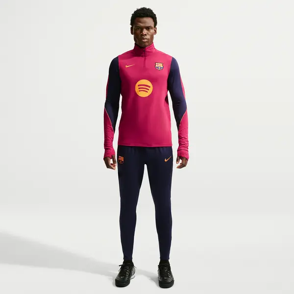 Nike Fc Barcelona Strike Dri-fit Soccer Knit Drill Top - Red