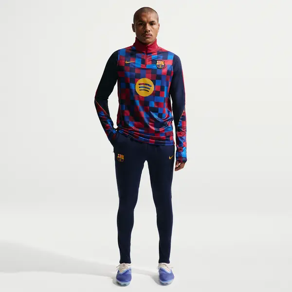 Nike Fc Barcelona Strike Dri-fit Soccer Knit Pants - Blue