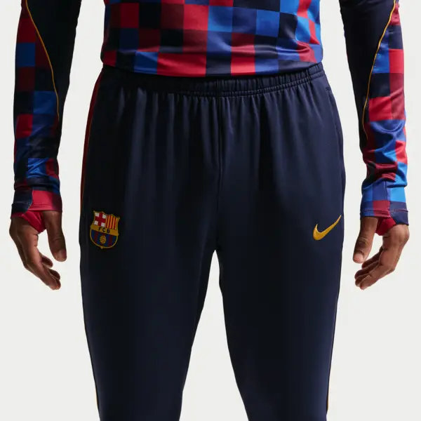 Nike Fc Barcelona Strike Dri-fit Soccer Knit Pants - Blue