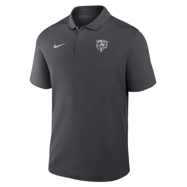 Nike Chicago Bears Fractal Logo Victory Dri-fit Nfl Polo - Grey