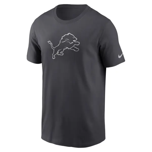 Nike Detroit Lions Fractal Logo Nfl T-shirt - Grey