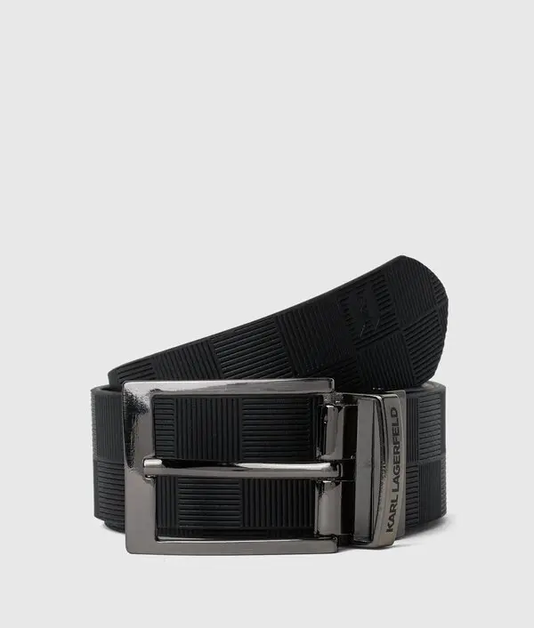 Karl Lagerfeld Checkerboard Reversible Belt