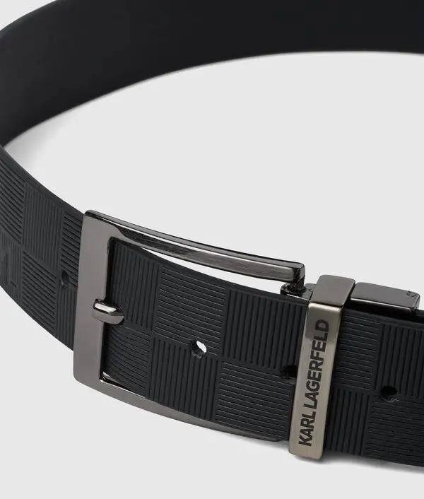 Karl Lagerfeld Checkerboard Reversible Belt