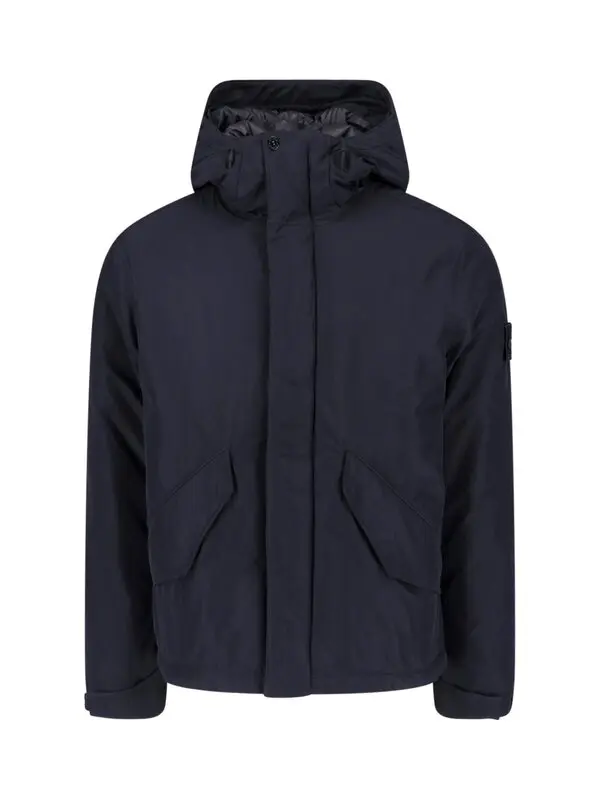 Stone Island Hooded Jacket "micro Reps Ny