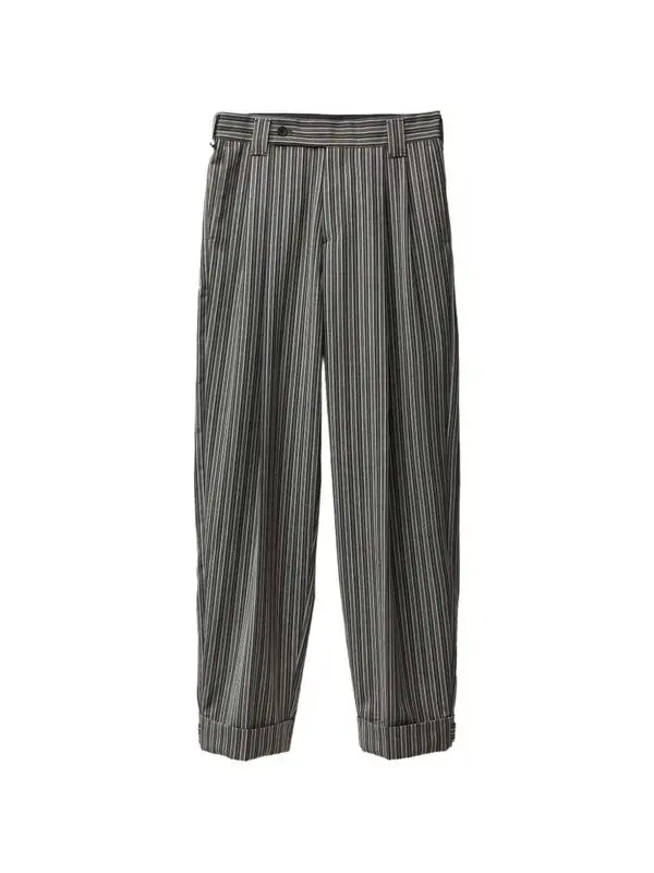 Versace Striped Pleated Trousers