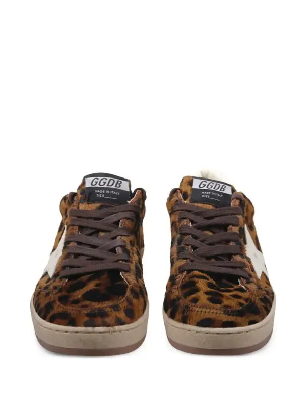 GOLDEN GOOSE Leopard Print Ball Star Sneakers