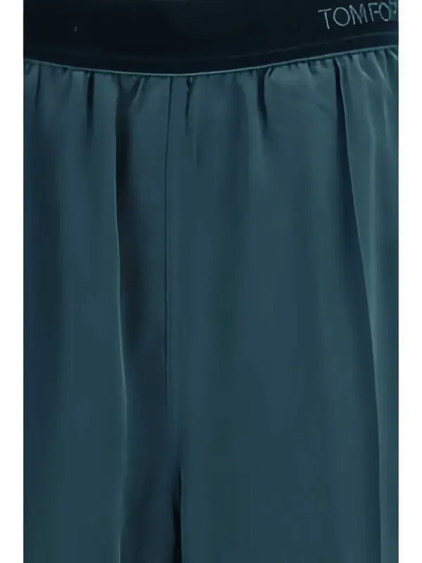 TOM FORD Logo-stripe Trousers - Green