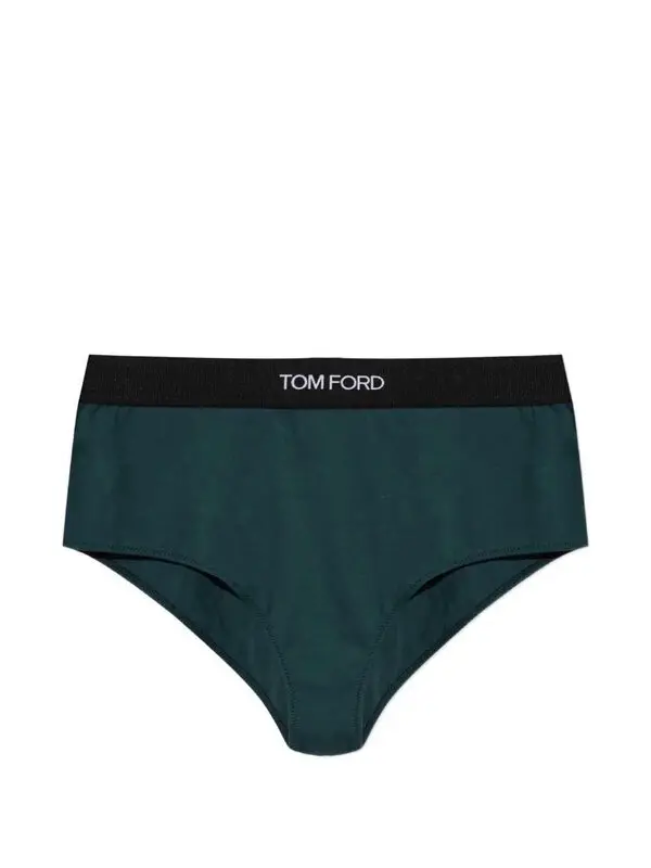TOM FORD Logo-band Briefs - Green