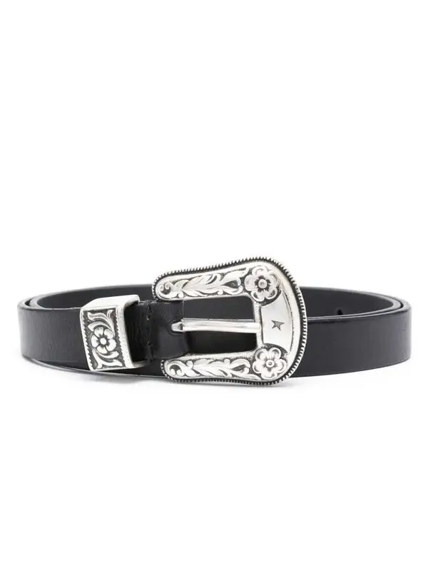 GOLDEN GOOSE Belt With Engraved Buckle