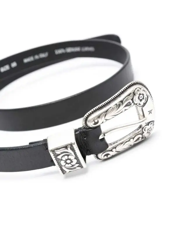 GOLDEN GOOSE Belt With Engraved Buckle
