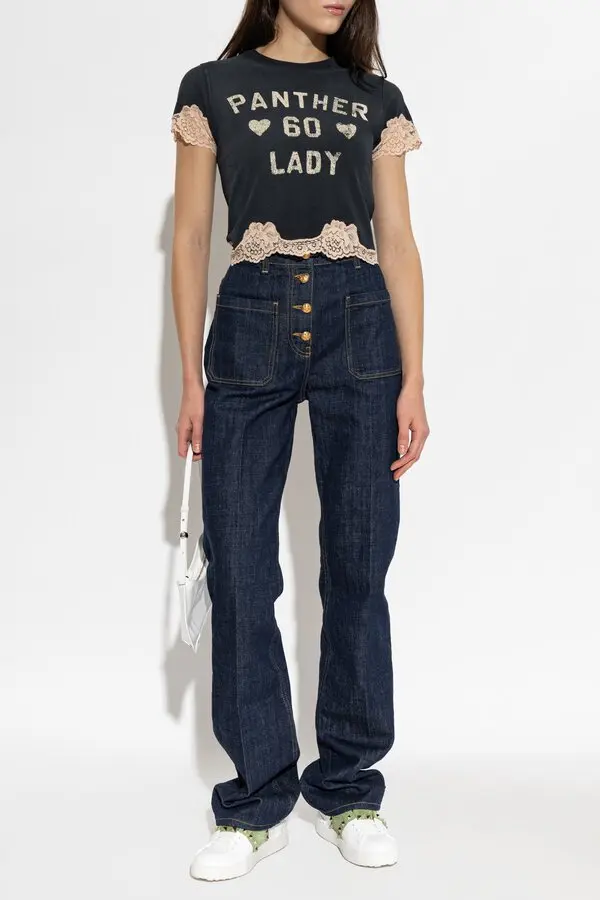 Valentino Garavani Top With Lace Trim