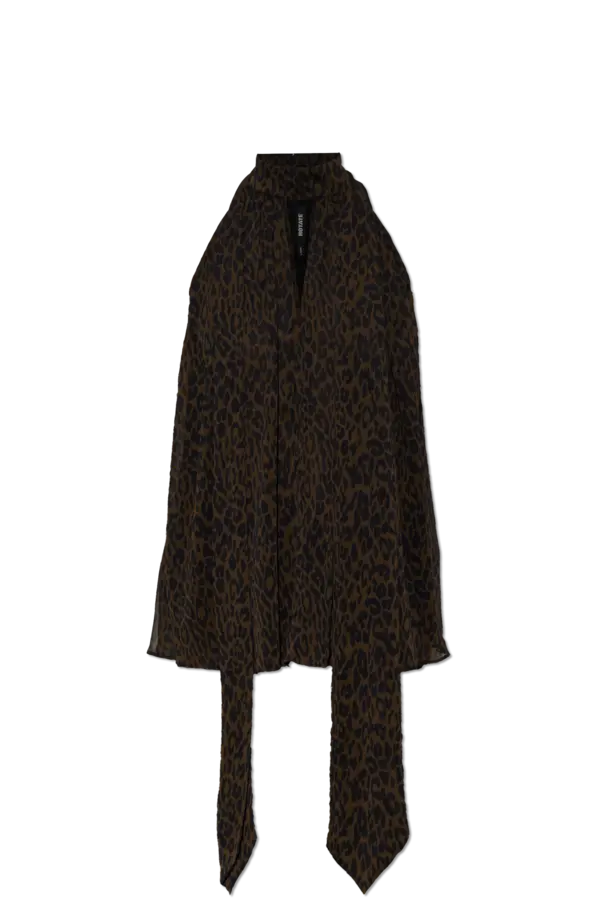 ROTATE BY BIRGER CHRISTENSEN Top With Tie Detail - Brown