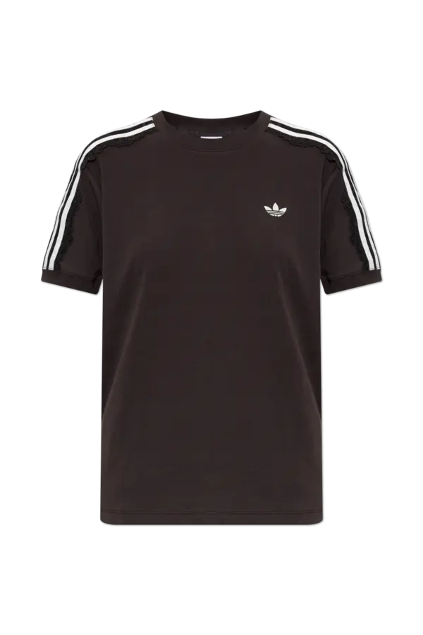 ADIDAS ORIGINALS Embroidered Logo T-shirt - Brown