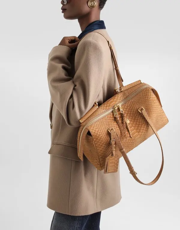 Dolce & Gabbana Medium Vittoria Handbag In Python