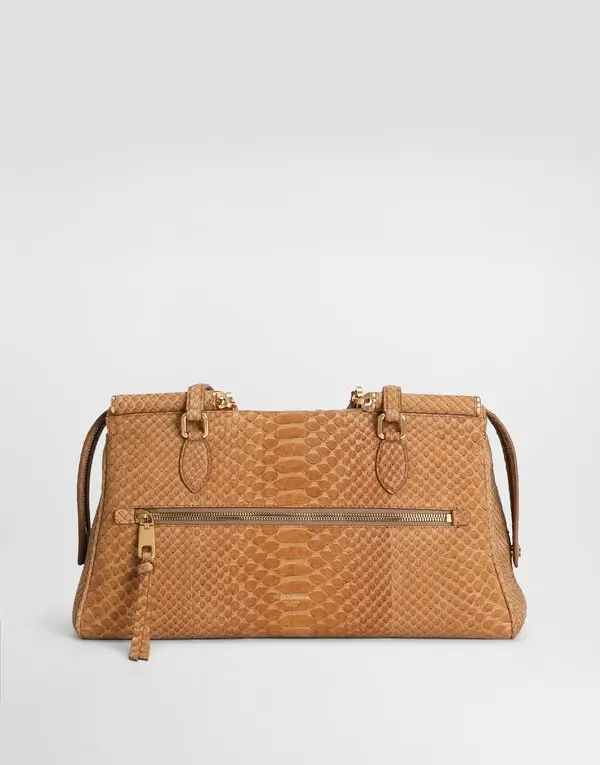 Dolce & Gabbana Medium Vittoria Handbag In Python