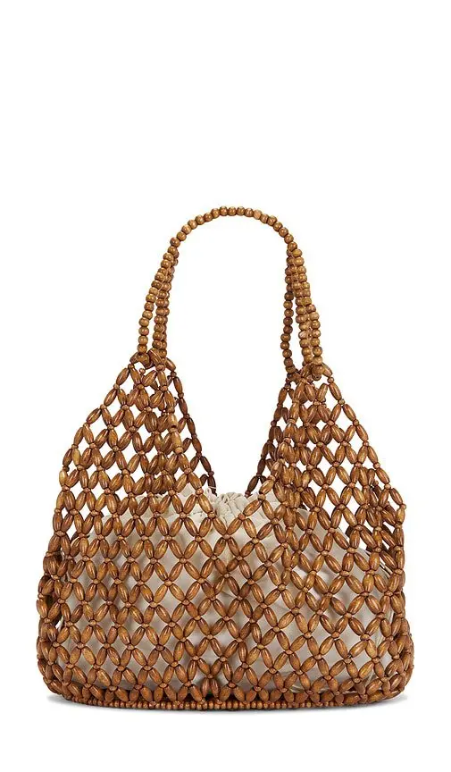 8 Other Reasons Beaded Tote Bag In Tan