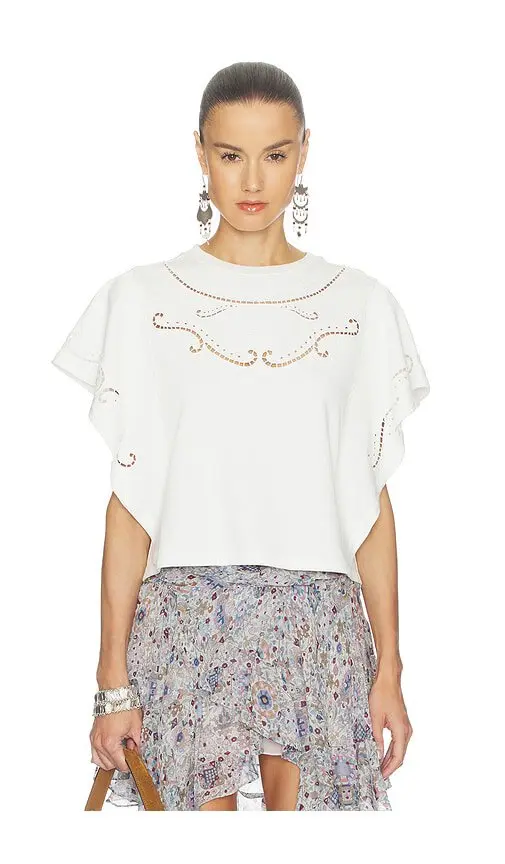 Isabel Marant Étoile Eoline Top In White - Ecru