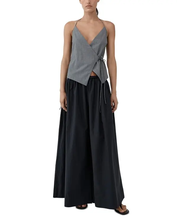 ST. AGNI Wool Blend Rouleau Halter Top