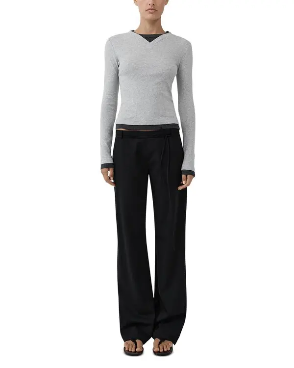 ST. AGNI 90s Rouleau Minimal Wool Pants