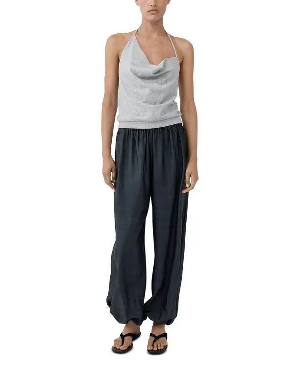 ST. AGNI Cotton Jersey Halter Top