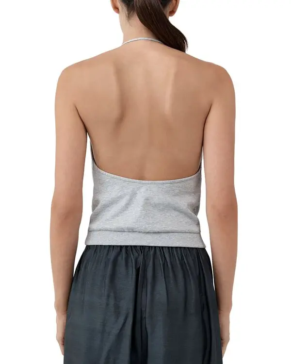 ST. AGNI Cotton Jersey Halter Top