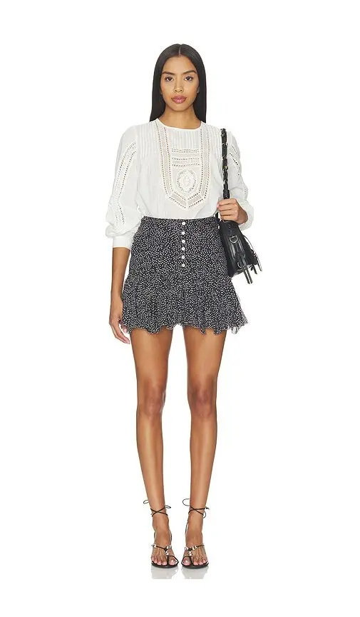 Ulla Johnson Marlowe Long Sleeve Cotton Top In Cream