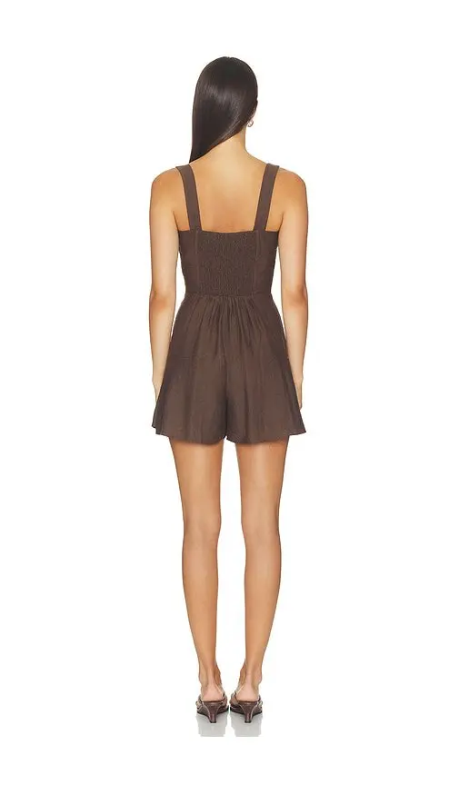 Heartloom Loretta Romper In Chocolate