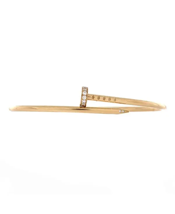 CARTIER Small Juste Un Clou Bracelet 18k With Diamonds - Gold