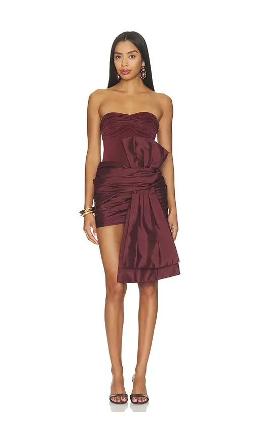 PatBO Taffeta Tarsila Bow Mini Dress