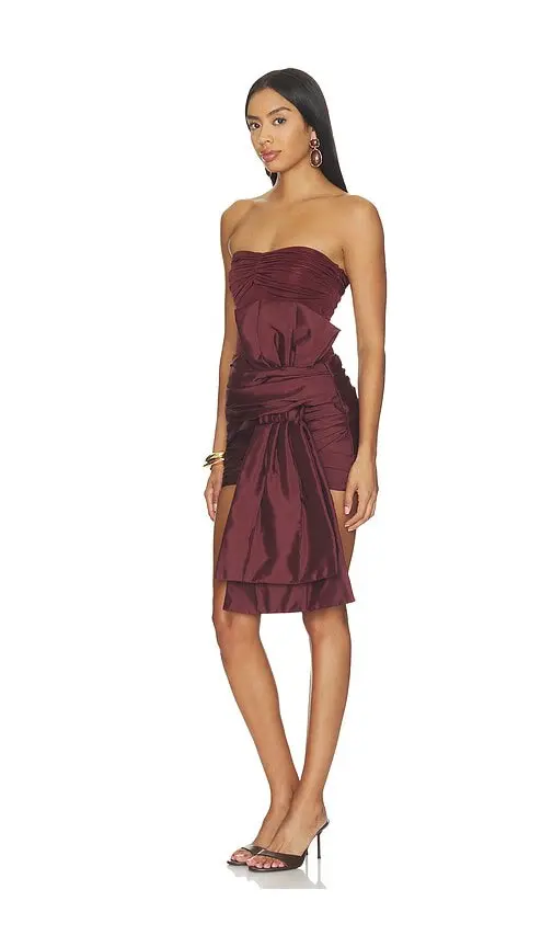 PatBO Taffeta Tarsila Bow Mini Dress